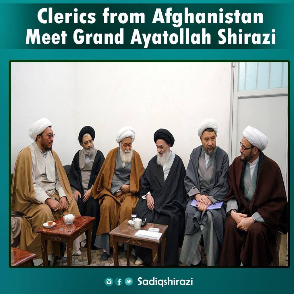 Clerics from Afghanistan Meet Grand Ayatollah Shirazi. - Shia Waves