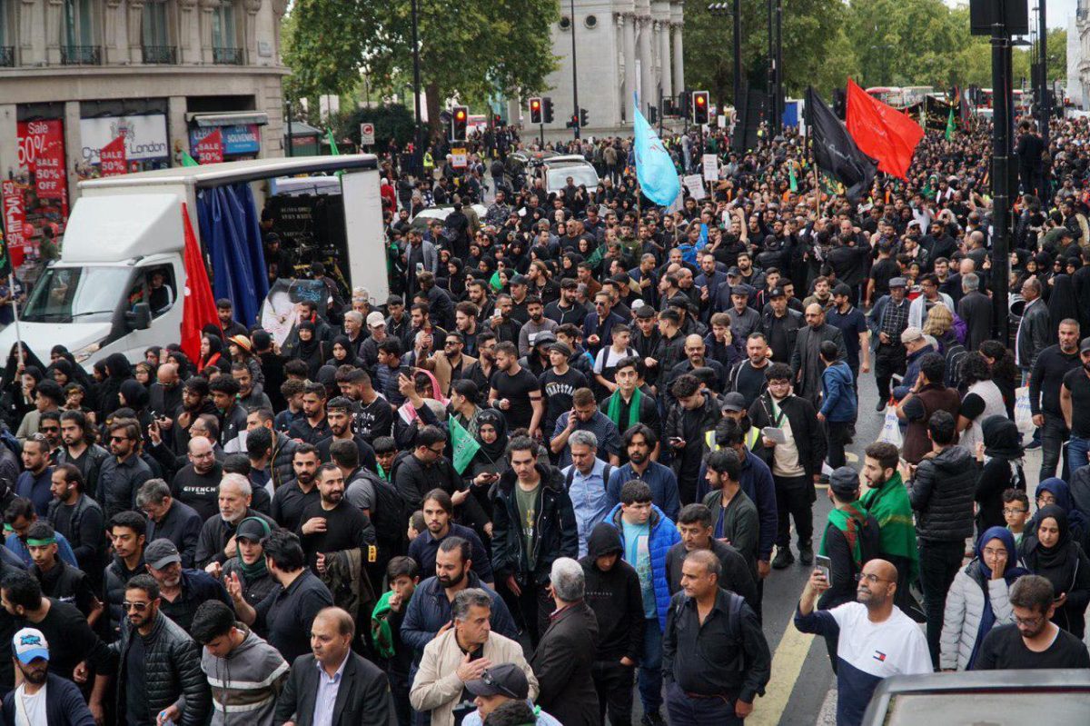 Shias Muslims hold a procession to mark Ashura in London - Shia Waves