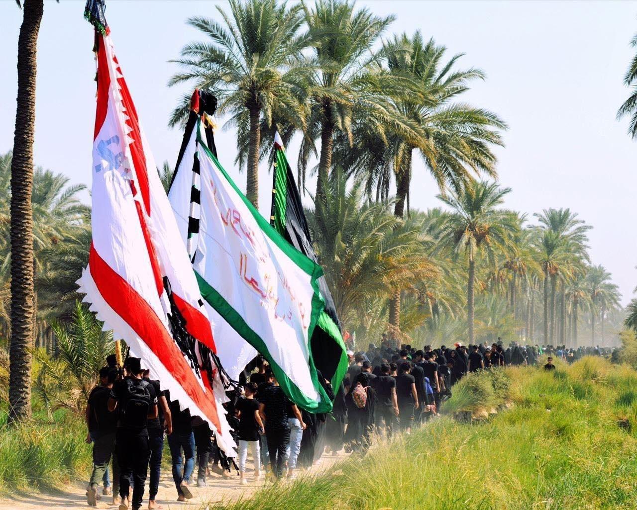 Arbaeen pilgrims continue their march towards the holy city of Karbala ...