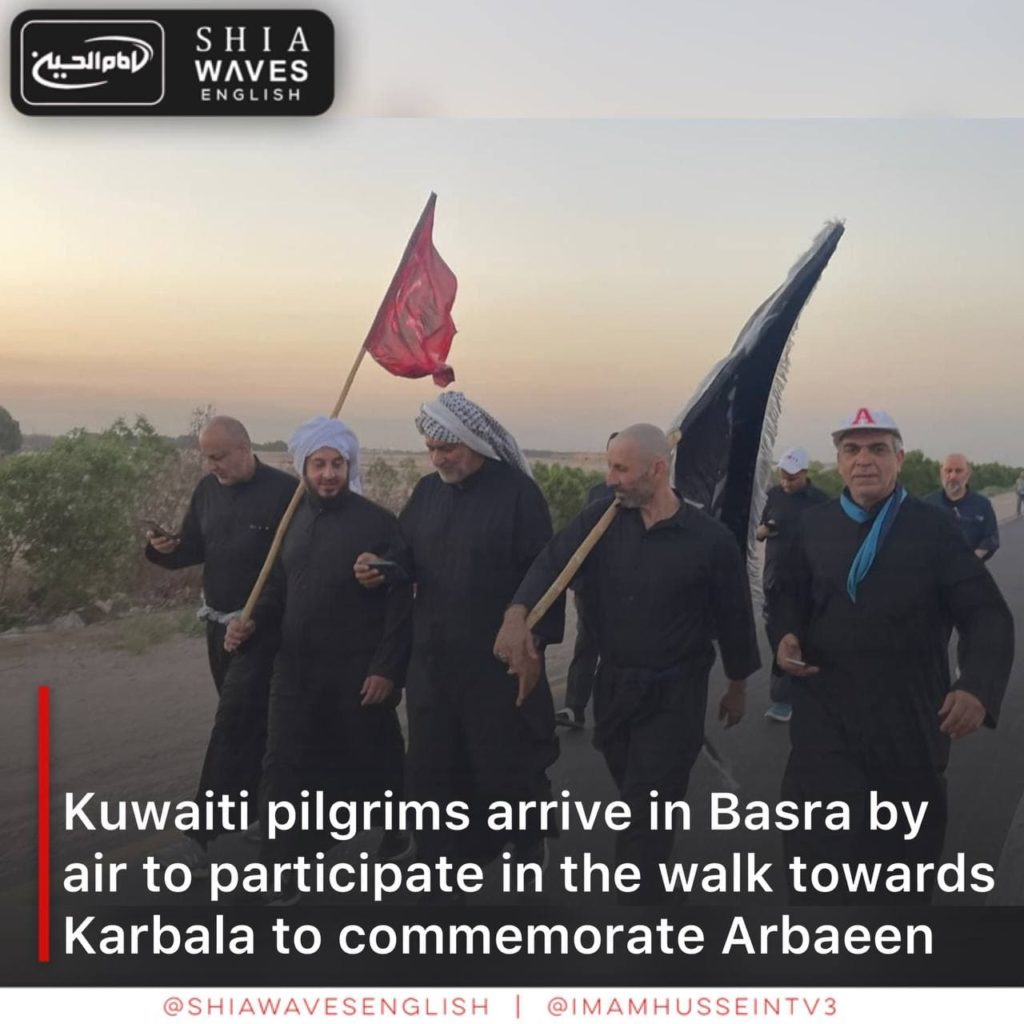 Kuwaiti pilgrims arrive in Basra by air to participate in the walk ...