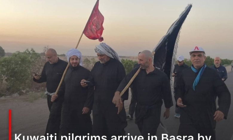 Kuwaiti pilgrims arrive in Basra by air to participate in the walk ...