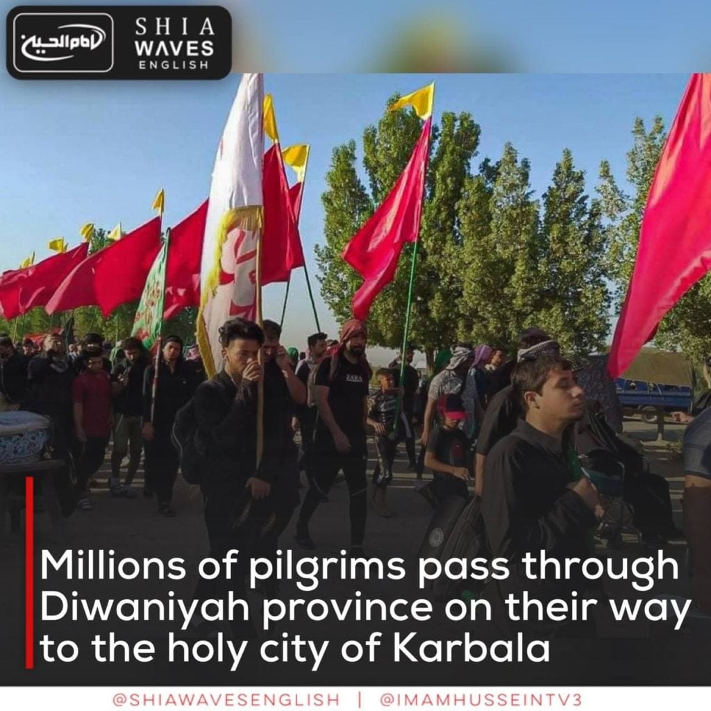 Millions of pilgrims pass through Diwaniyah province on their way to ...