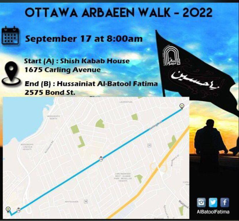 Canada: Husseiniyat Al-Batoul Fatima organizes Arbaeen Walk ceremony ...