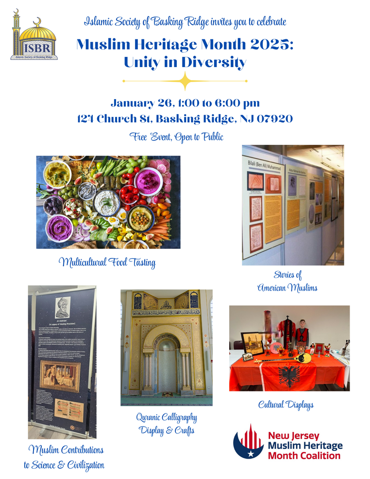 Islamic Society of Basking Ridge to celebrate Muslim Heritage Month ...
